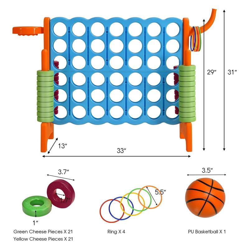 4-to-Score Giant Game Set, Giant 4 in A Row, Indoor Outdoor Board Game ...