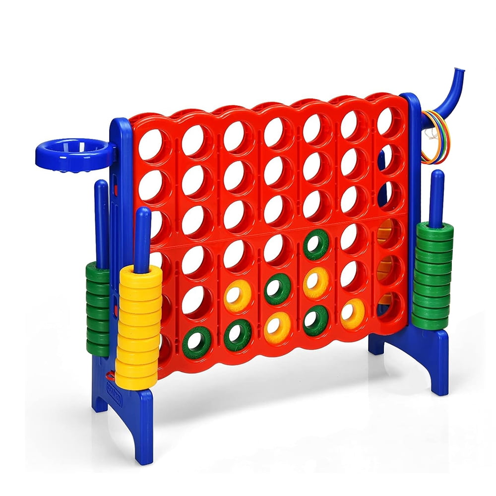 4-to-score Giant Game Set, 2.5Ft Indoor Outdoor Game with Basketball ...