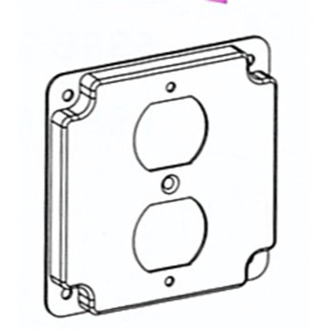 4 x 0.5 in. 4402 Raised Square Cover - Duplex Receptacle - Walmart.com