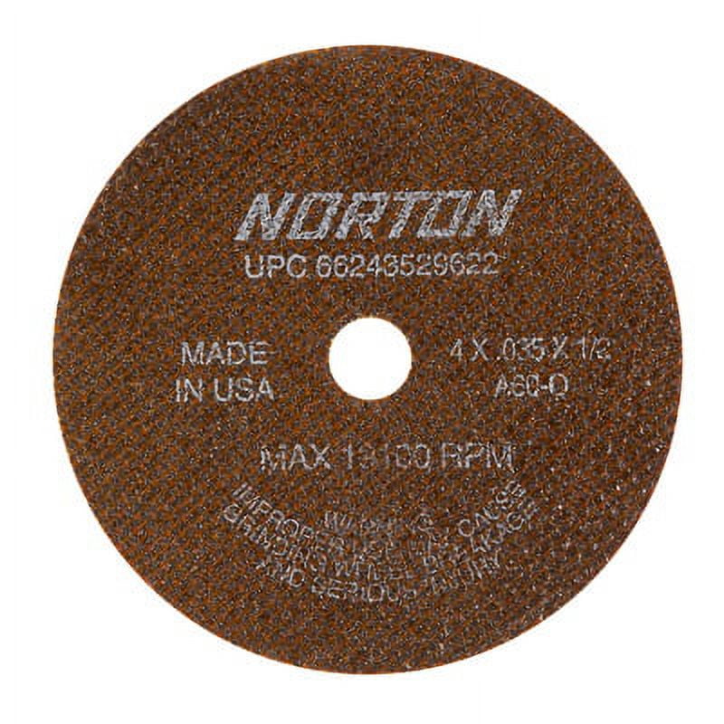 4" x.035" x 1/2" Cut-Off Wheel Small Diameter Type 01/41 A60-OBNA2 ...