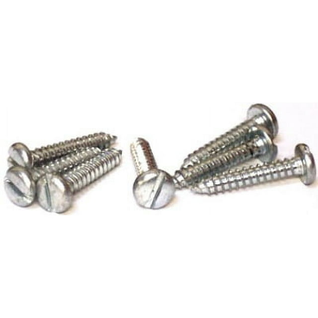 #4 x 1/2" Type AB Self-Tapping Screws / Slotted / Pan Head / Steel ...