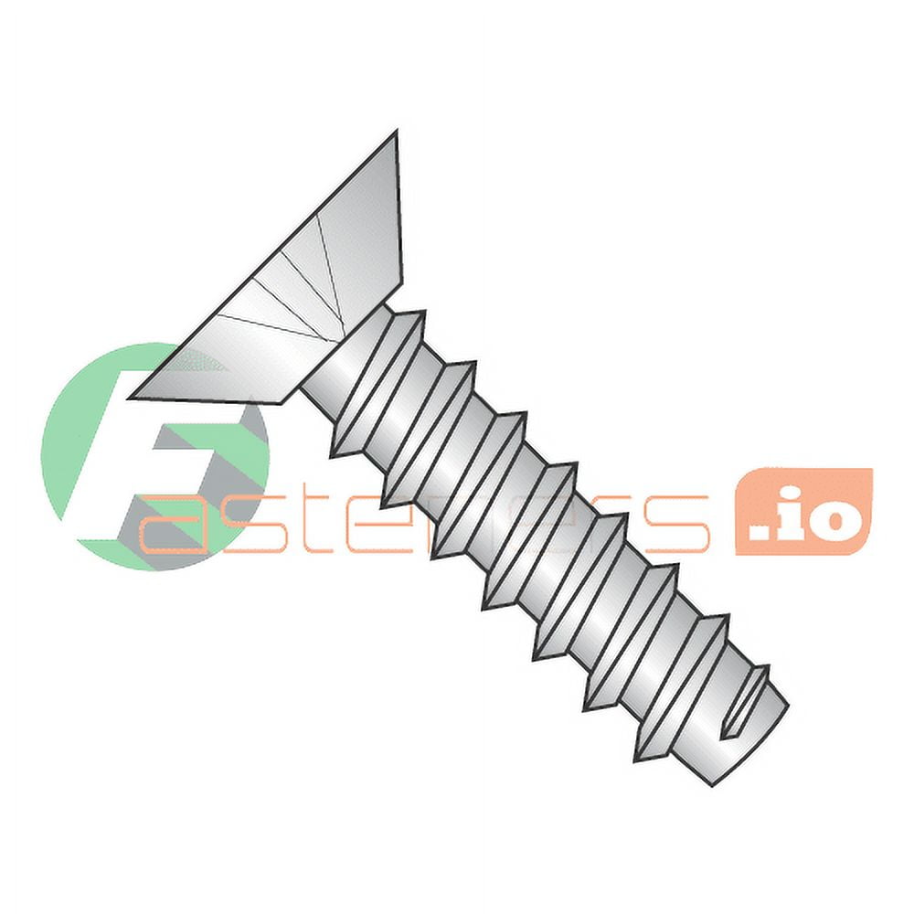 #4 x 1/2" Type B Self-Tapping Screws / Phillips / Flat Undercut Head ...