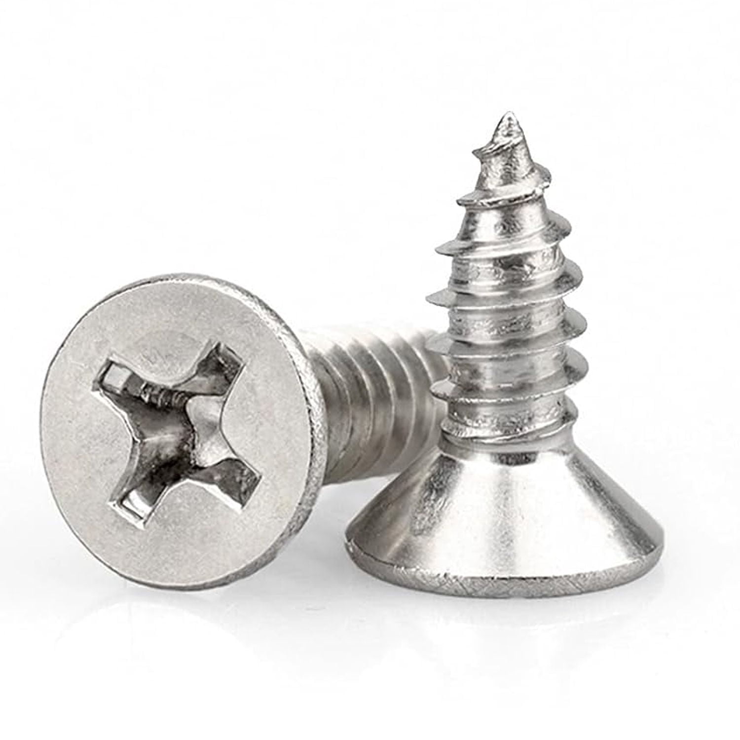 #4 x 1-5/8'' Wood Screws,Stainless Steel Self-Tapping Screws, Phillips ...