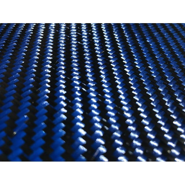 4" x 1 FT - KEVLAR FABRIC-2x2 TWILL WEAVE-3K/240g Blue - Walmart.com