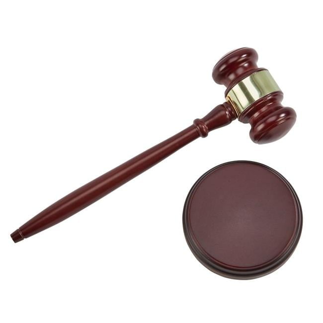 4 x 10.5 in. Wood Gavel Block with Walnut Finish - Walmart.com