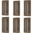 4" x 10" Floor Vent Covers Brown 6 Pack - Heavy Duty Walkable Floor ...