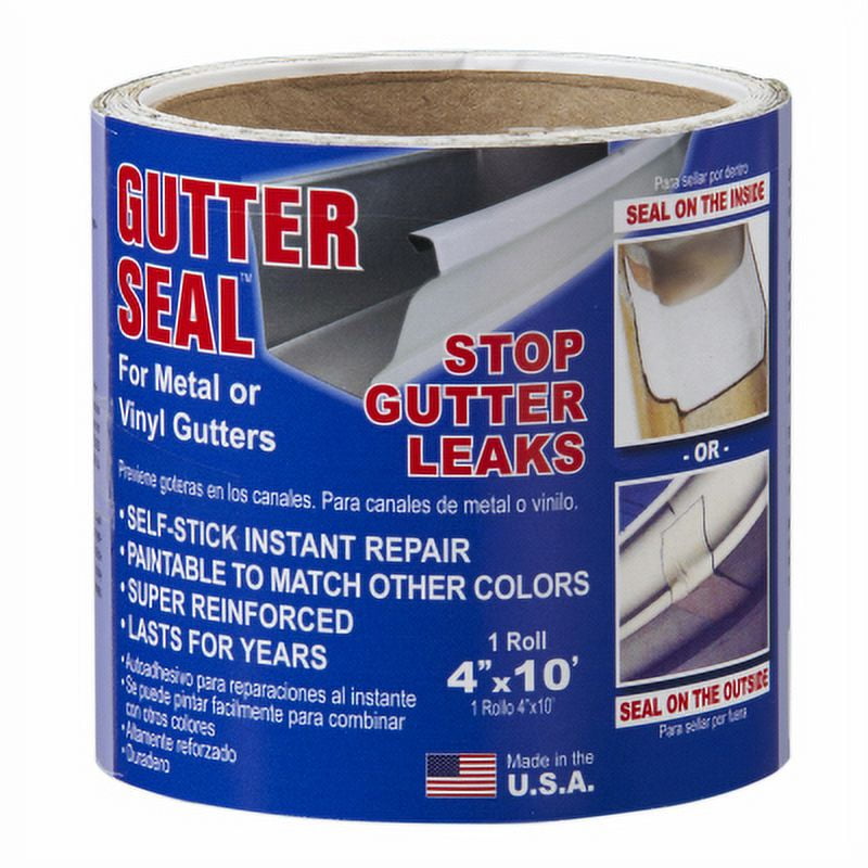 4" x 10' Gutter Seal Roll Stops Gutter Leaks Inside Or Outside, Each ...
