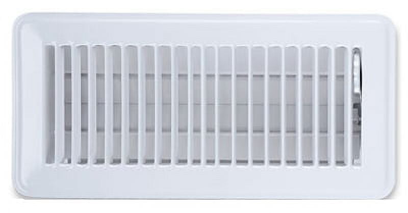 4" x 10" White Floor Register Painted Stamped Steel, Each - Walmart.com