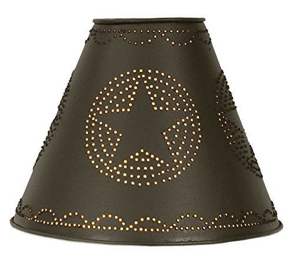 4" x 10" x 8" Punched Tin Star Lamp Shade in Rustic Brown - Walmart.com