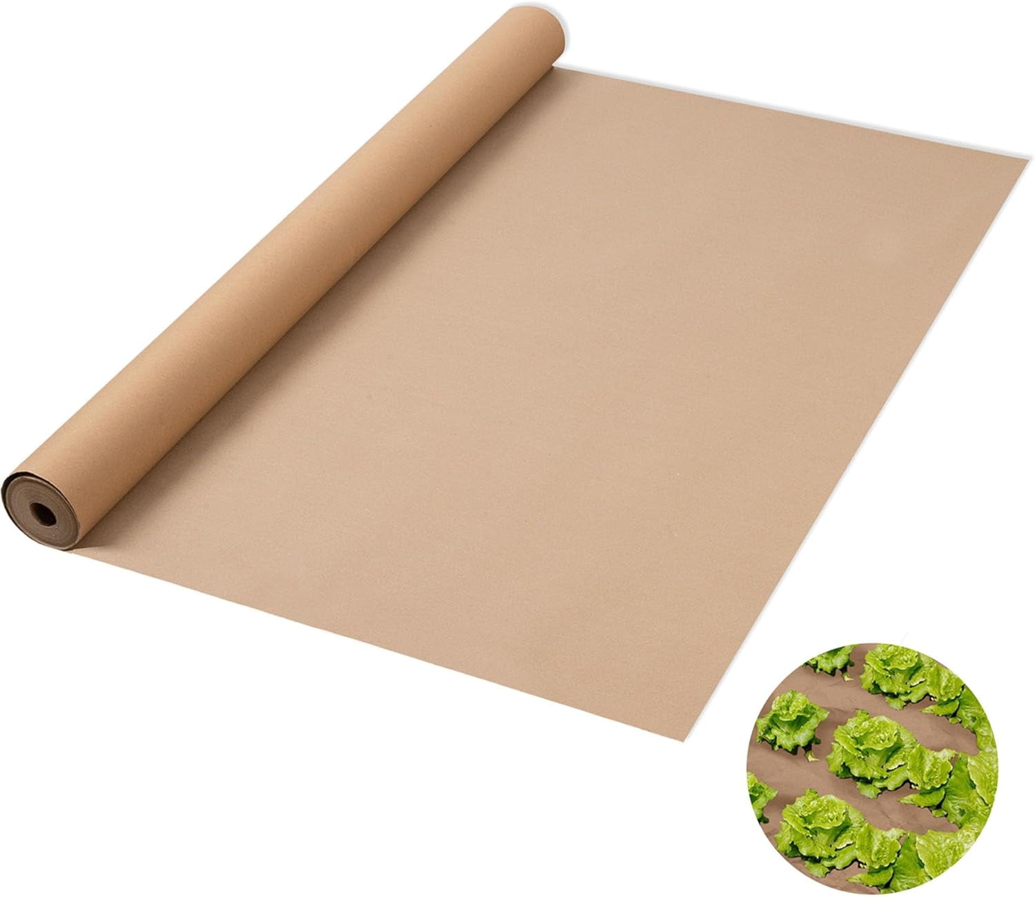 4 x 100 Ft Biodegradable Paper Weed Barrier Heavy Duty Landscape Fabric ...