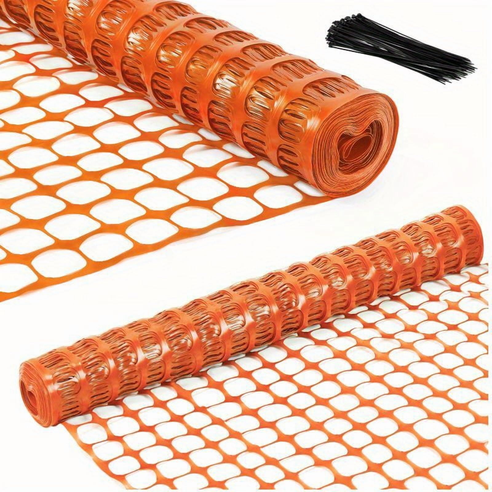 4 x 100FT Plastic Mesh Fence, Construction Barrier Netting, Safety ...