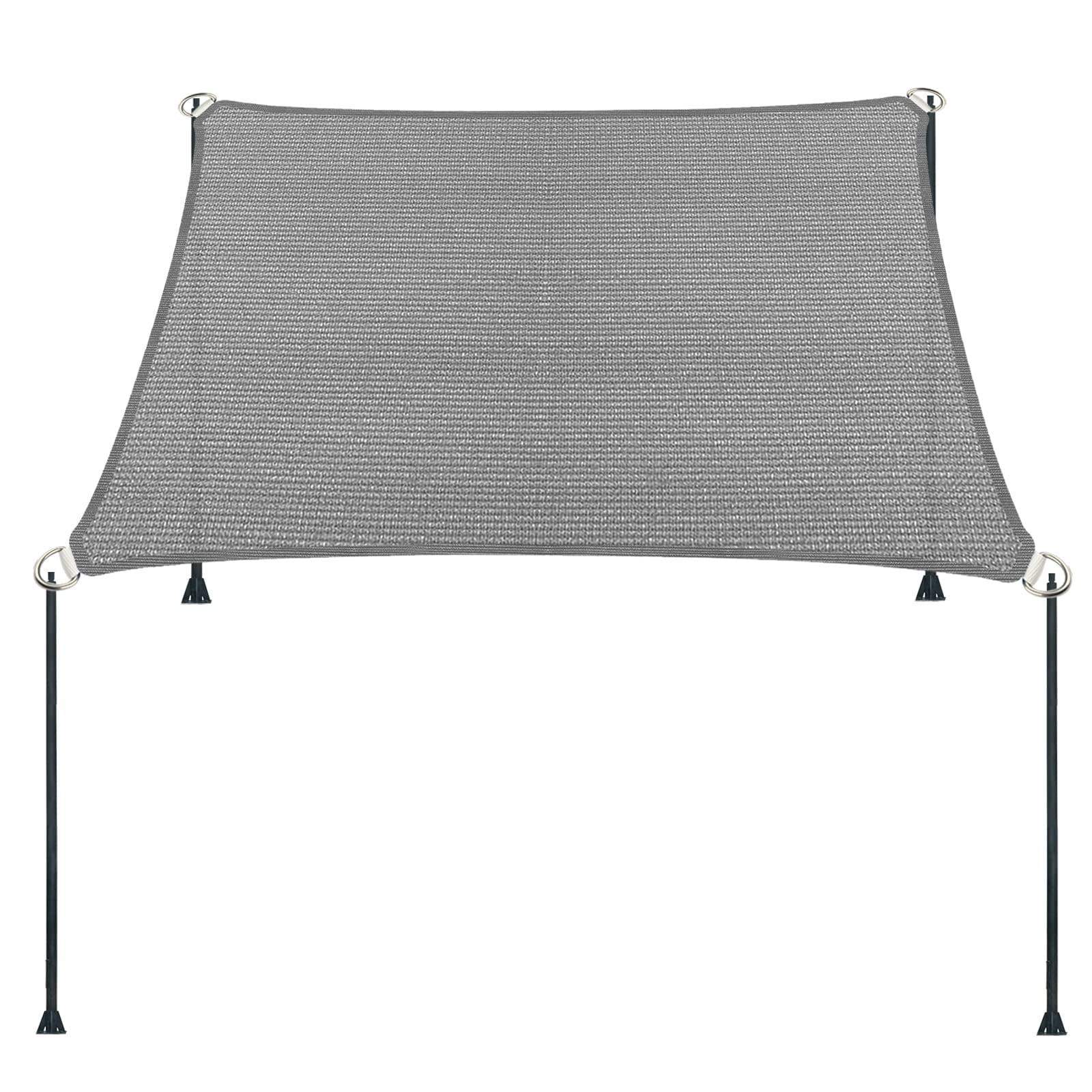 4' x 11' Gray Straight Edge Sun Shade Sail, RecBIEXUle Awning Outdoor ...