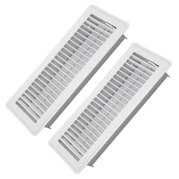 4" x 12" Floor Register 2 Pack - Heavy Duty Steel Walkable Floor Vents ...