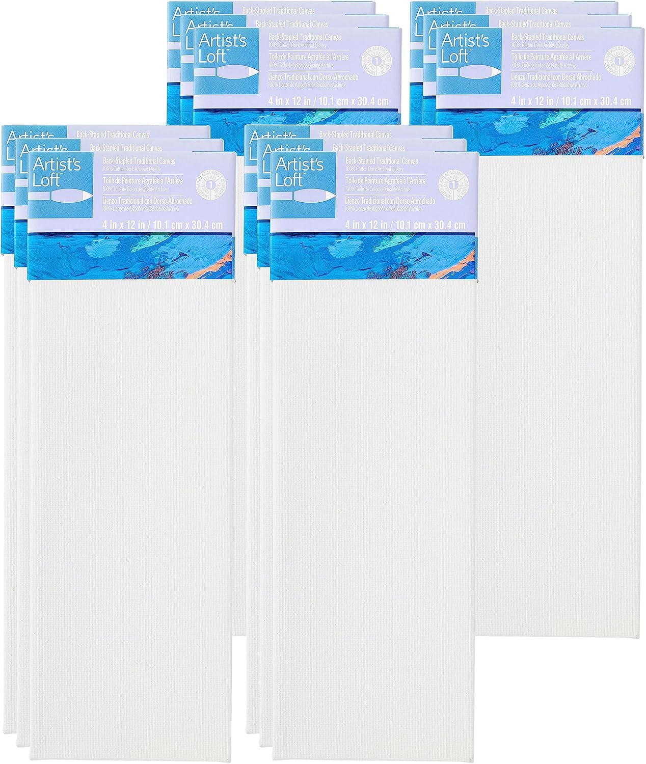 4" x 12" Level 1 Back Stapled Traditional Canvas by Artist's Loft ...