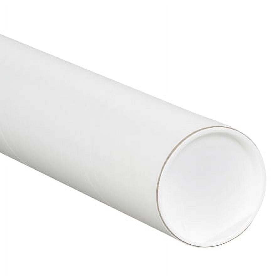 15 - 0.08 White Mailing Tubes with Caps 4" x 12" - Walmart.com