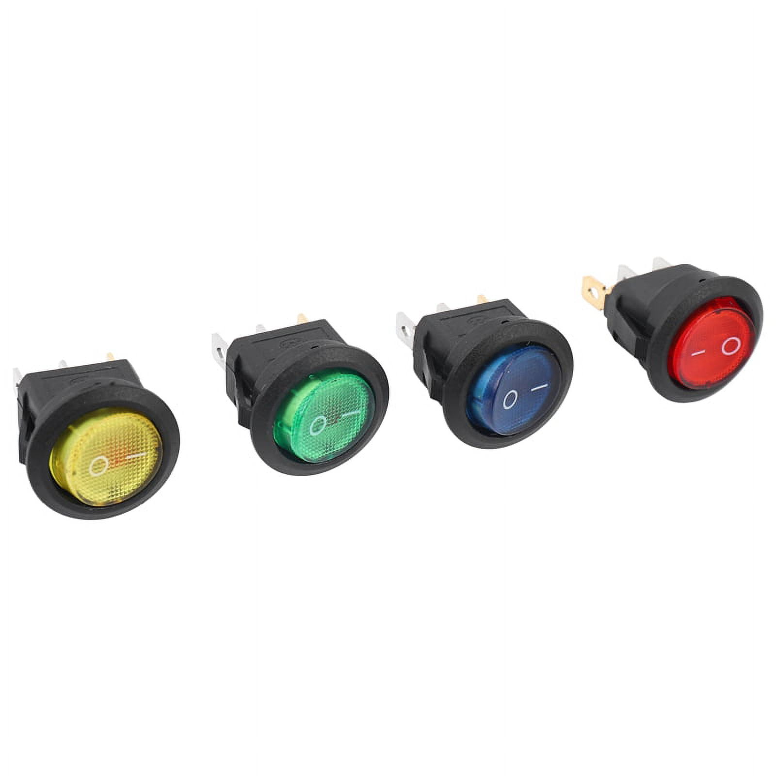 4 x 12V LED illuminated rocker on-off toggle SPST switch dash light car ...