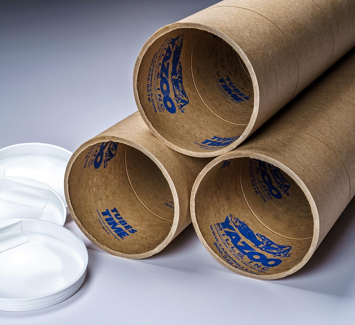 4" x .150 x 30 Heavy Duty Kraft Mailing Tubes with Plugs (Pack of 10 ...