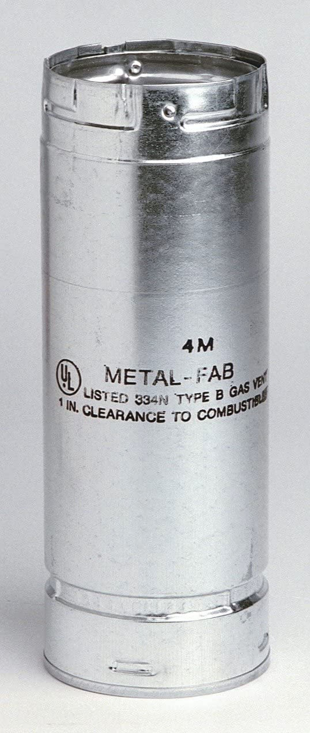 4" x 18" Type B Double Wall Round Gas Vent Pipe UL Listed with SureLock ...