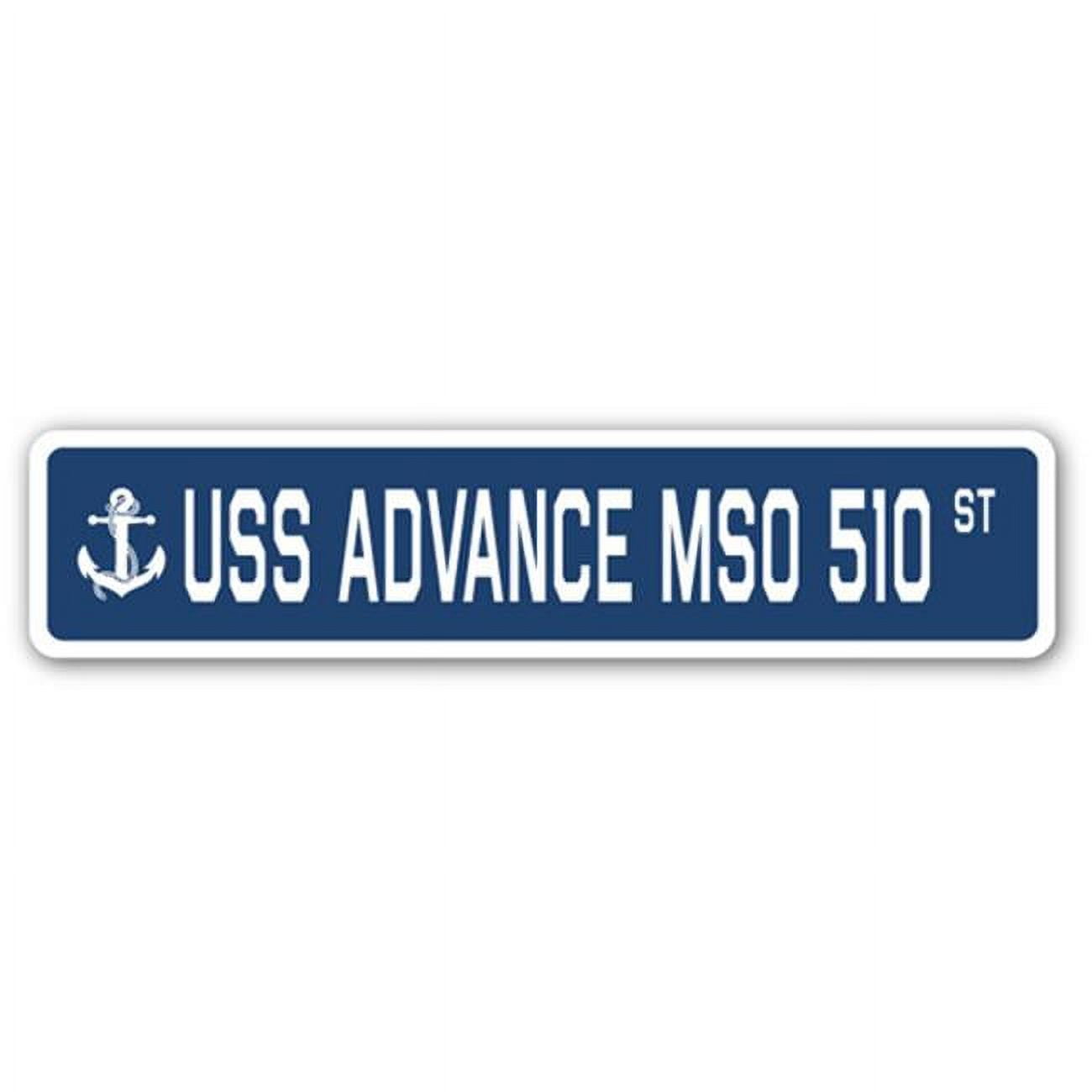 4 x 18 in. A-16 Street Sign - USS Advance MSO 510 - Walmart.com