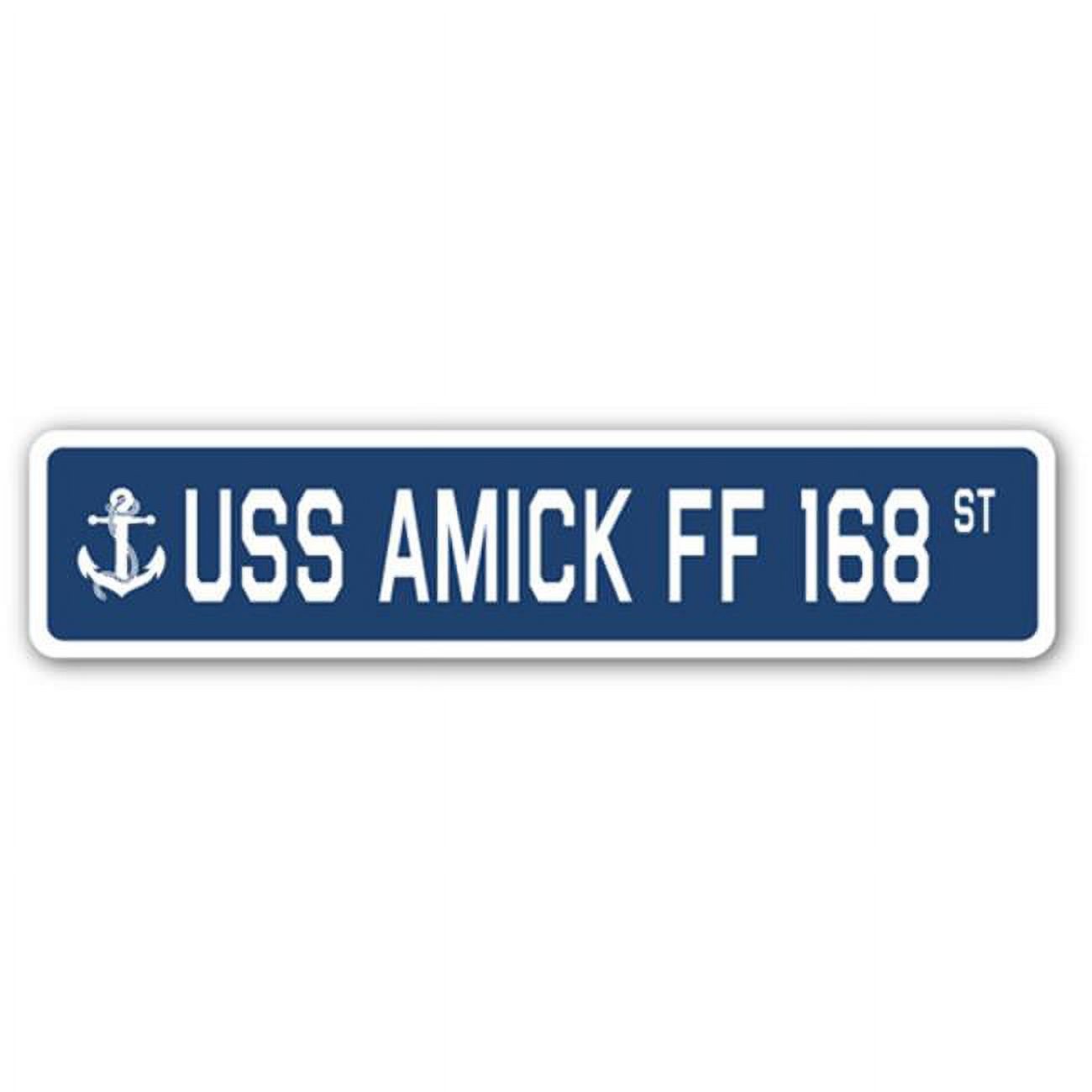 4 x 18 in. A-16 Street Sign - USS Amick FF 168 - Walmart.com