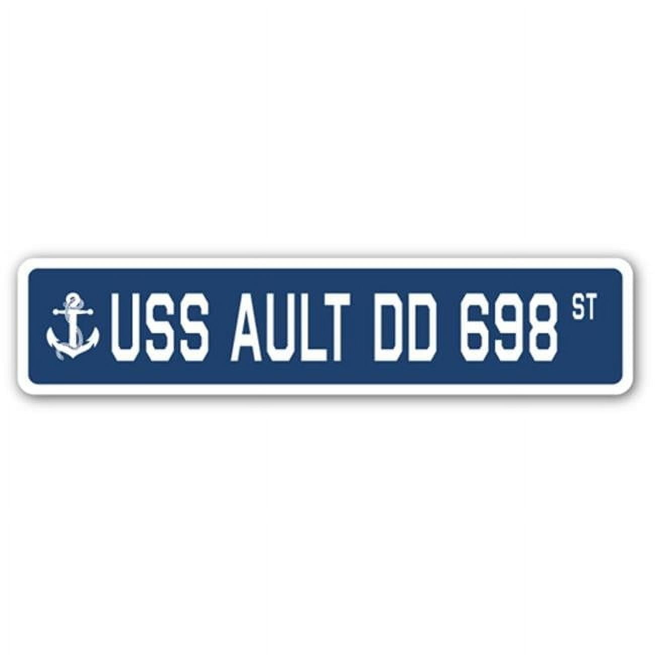 4 x 18 in. A-16 Street Sign - USS Ault DD 698 - Walmart.com
