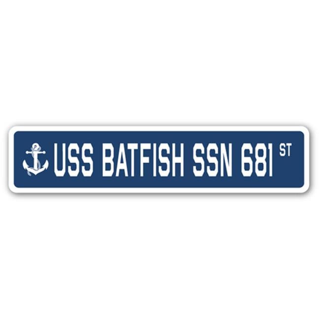 4 x 18 in. A-16 Street Sign - USS Batfish SSN 681 - Walmart.com