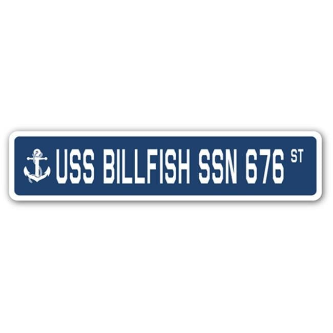 4 x 18 in. A-16 Street Sign - USS Billfish SSN 676 - Walmart.com