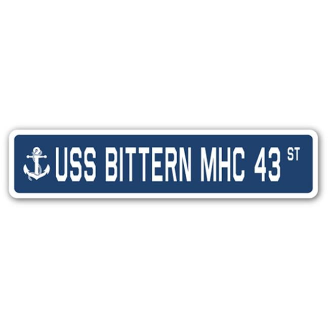 4 x 18 in. A-16 Street Sign - USS Bittern MHC 43 - Walmart.com