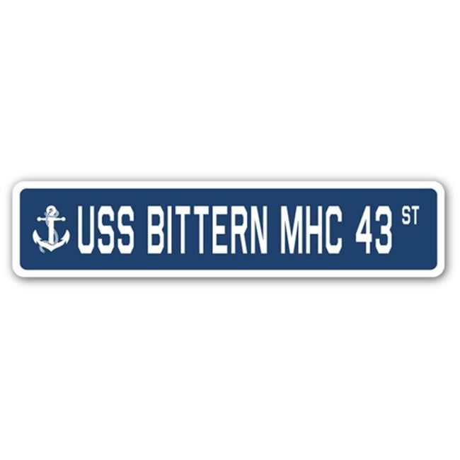 4 x 18 in. A-16 Street Sign - USS Bittern MHC 43 - Walmart.com