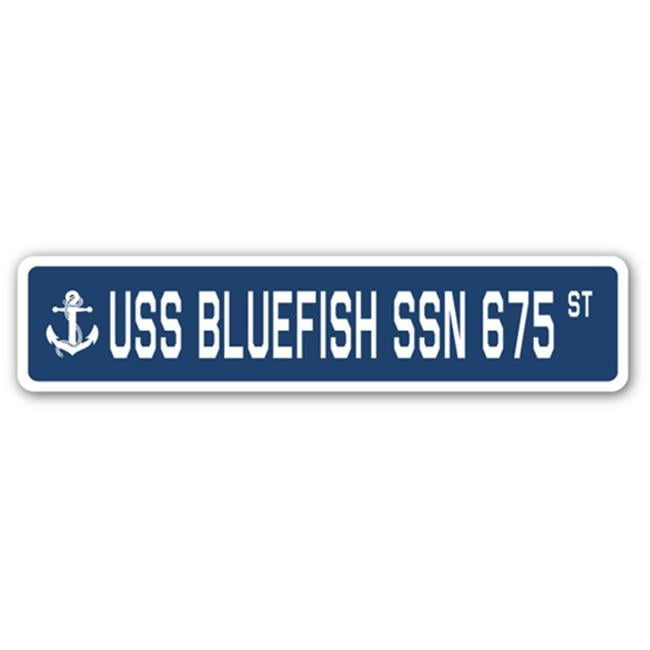 4 x 18 in. A-16 Street Sign - USS Bluefish SSN 675 - Walmart.com