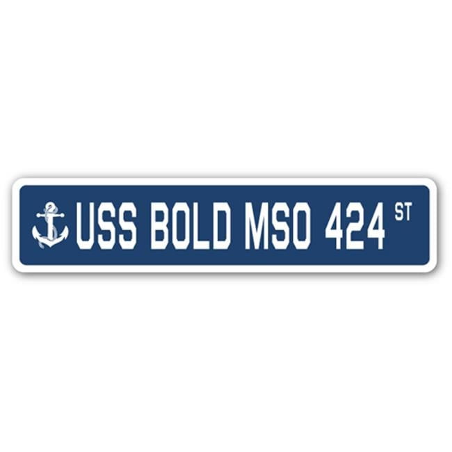 4 x 18 in. A-16 Street Sign - USS Bold MSO 424 - Walmart.com