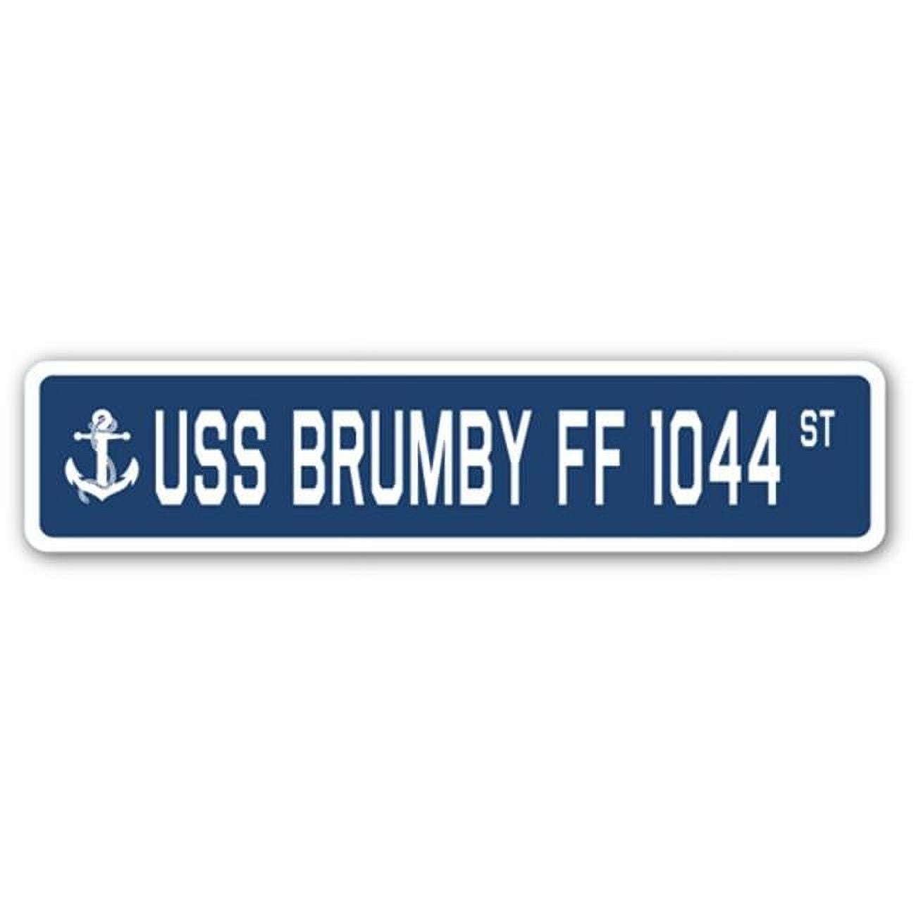 4 x 18 in. A-16 Street Sign - USS Brumby FF 1044 - Walmart.com