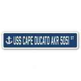 4 x 18 in. A-16 Street Sign - USS Cape Ducato AKR 5051 - Walmart.com