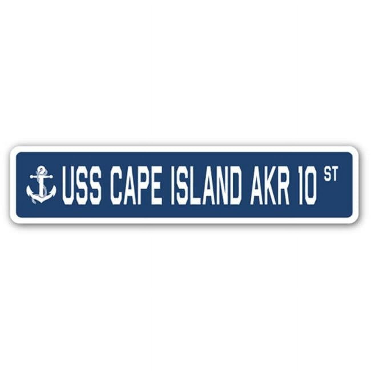 4 x 18 in. A-16 Street Sign - USS Cape Island AKR 10 - Walmart.com