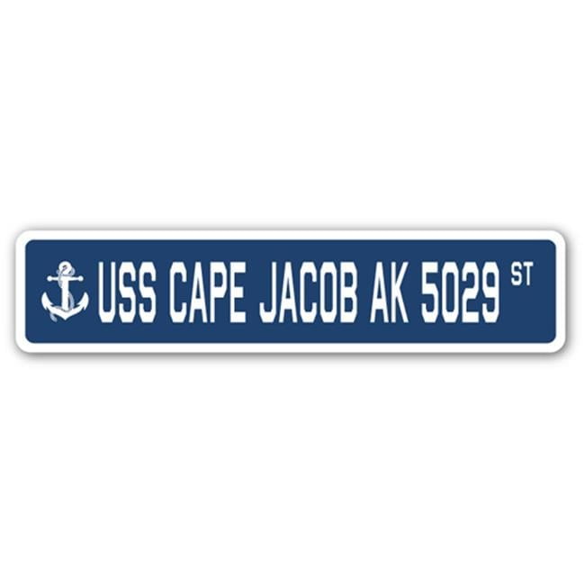 4 x 18 in. A-16 Street Sign - USS Cape Jacob AK 5029 - Walmart.com