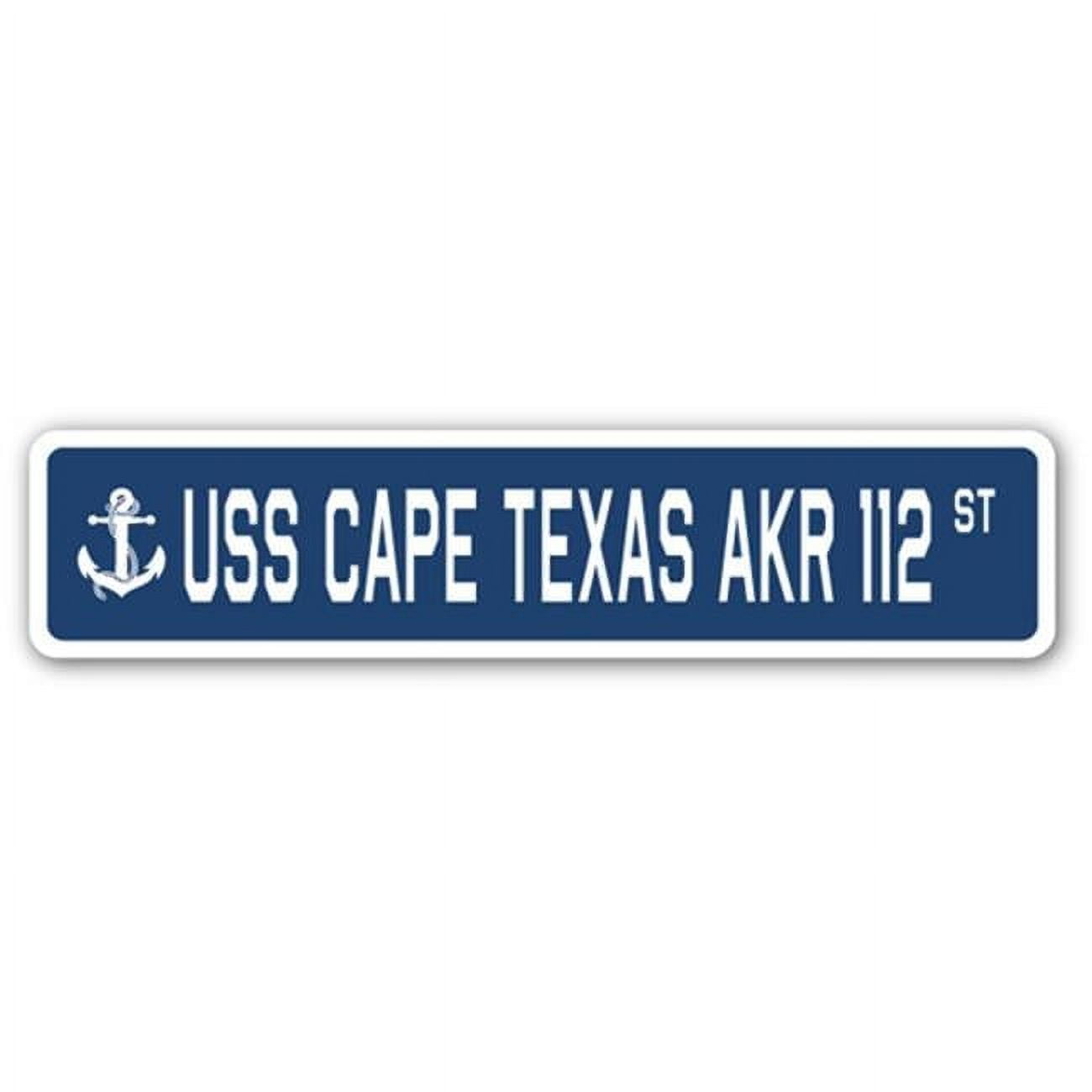 4 x 18 in. A-16 Street Sign - USS Cape Texas AKR 112 - Walmart.com