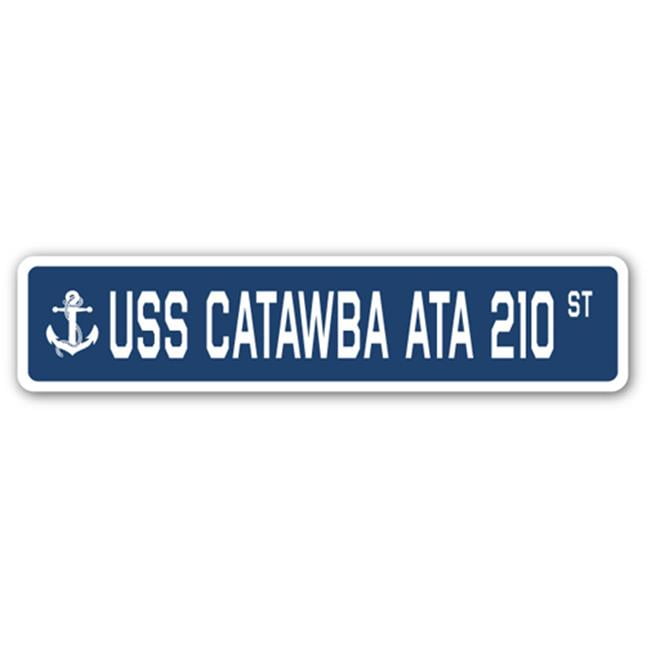 4 x 18 in. A-16 Street Sign - USS Catawba ATA 210 - Walmart.com