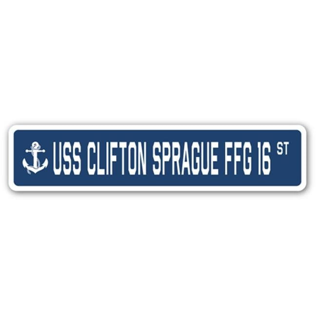 4 x 18 in. A-16 Street Sign - USS Clifton Sprague FFG 16 - Walmart.com