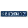 4 x 18 in. A-16 Street Sign - USS Clifton Sprague FFG 16 - Walmart.com