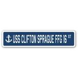 4 x 18 in. A-16 Street Sign - USS Clifton Sprague FFG 16 - Walmart.com