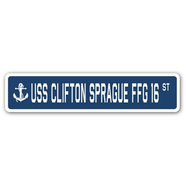 4 x 18 in. A-16 Street Sign - USS Clifton Sprague FFG 16 - Walmart.com