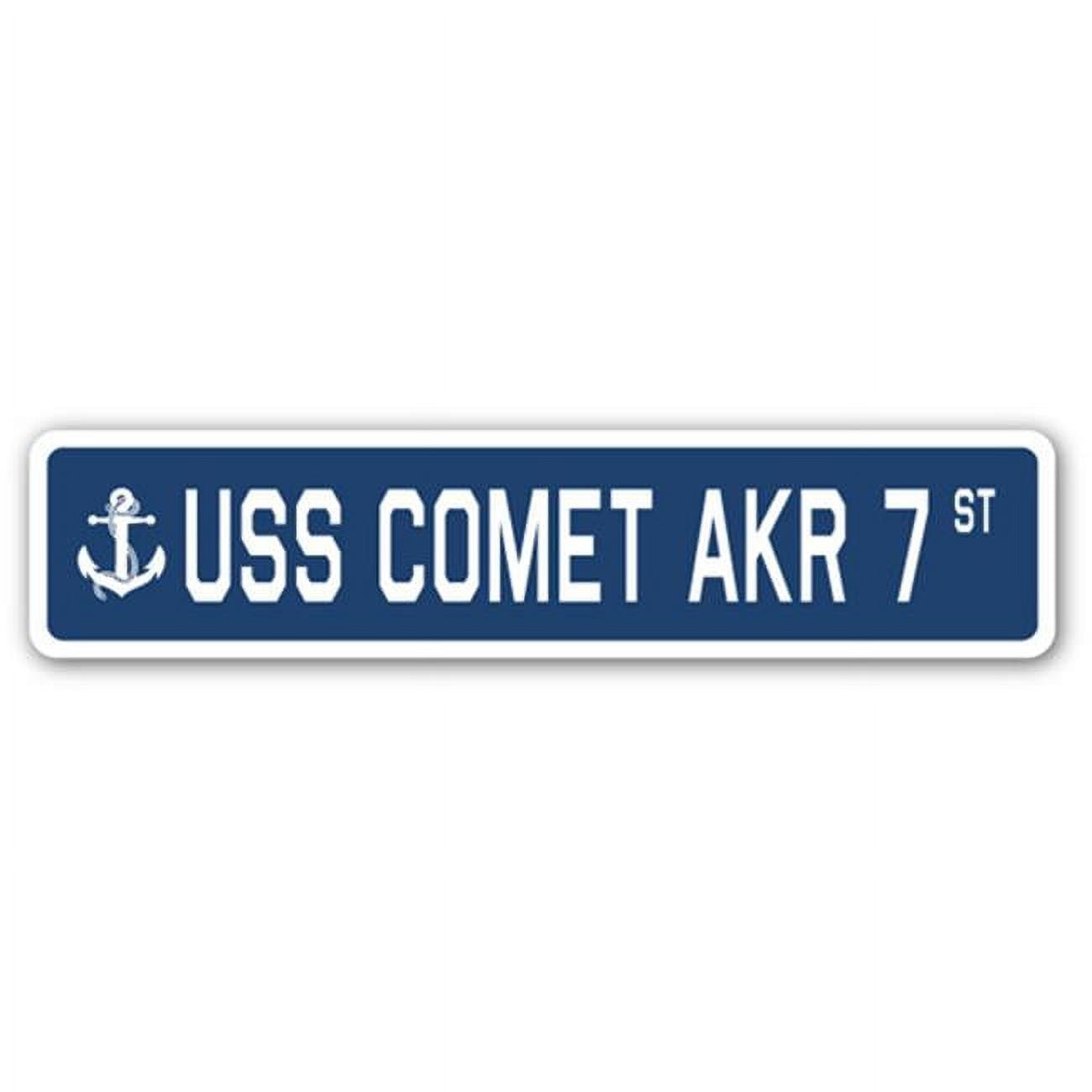4 x 18 in. A-16 Street Sign - USS Comet AKR 7 - Walmart.com