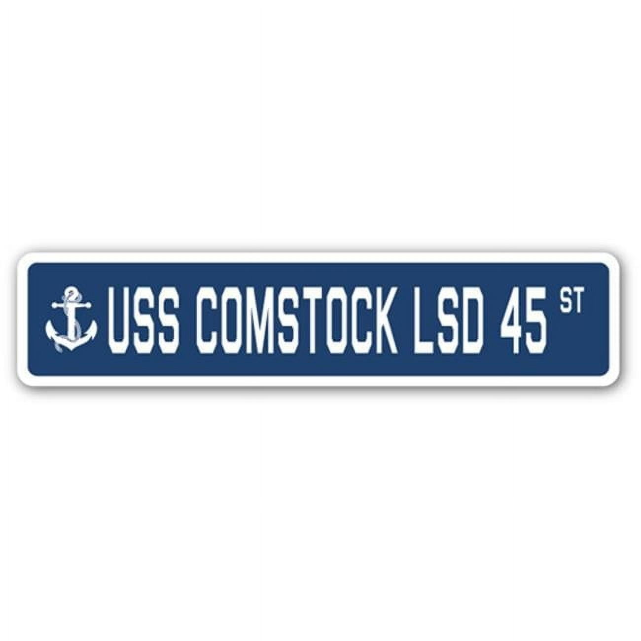 4 x 18 in. A-16 Street Sign - USS Comstock LSD 45 - Walmart.com