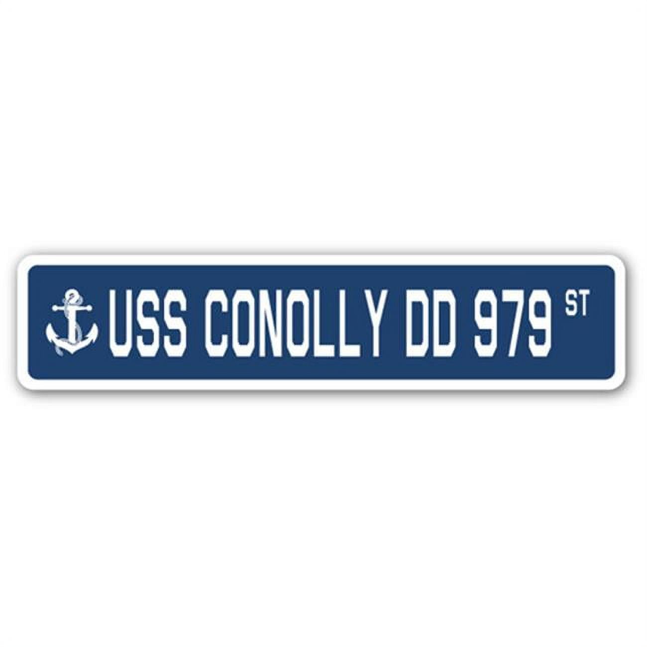 4 x 18 in. A-16 Street Sign - USS Conolly DD 979 - Walmart.com