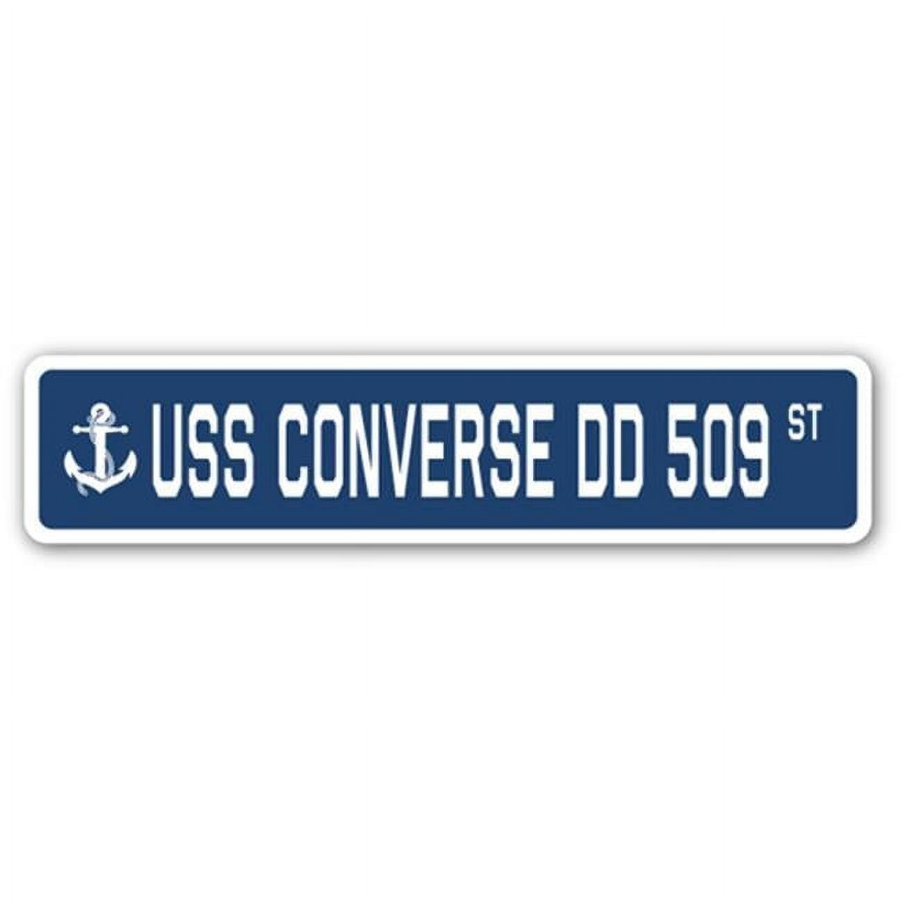 4 x 18 in. A-16 Street Sign - USS Converse DD 509 - Walmart.com
