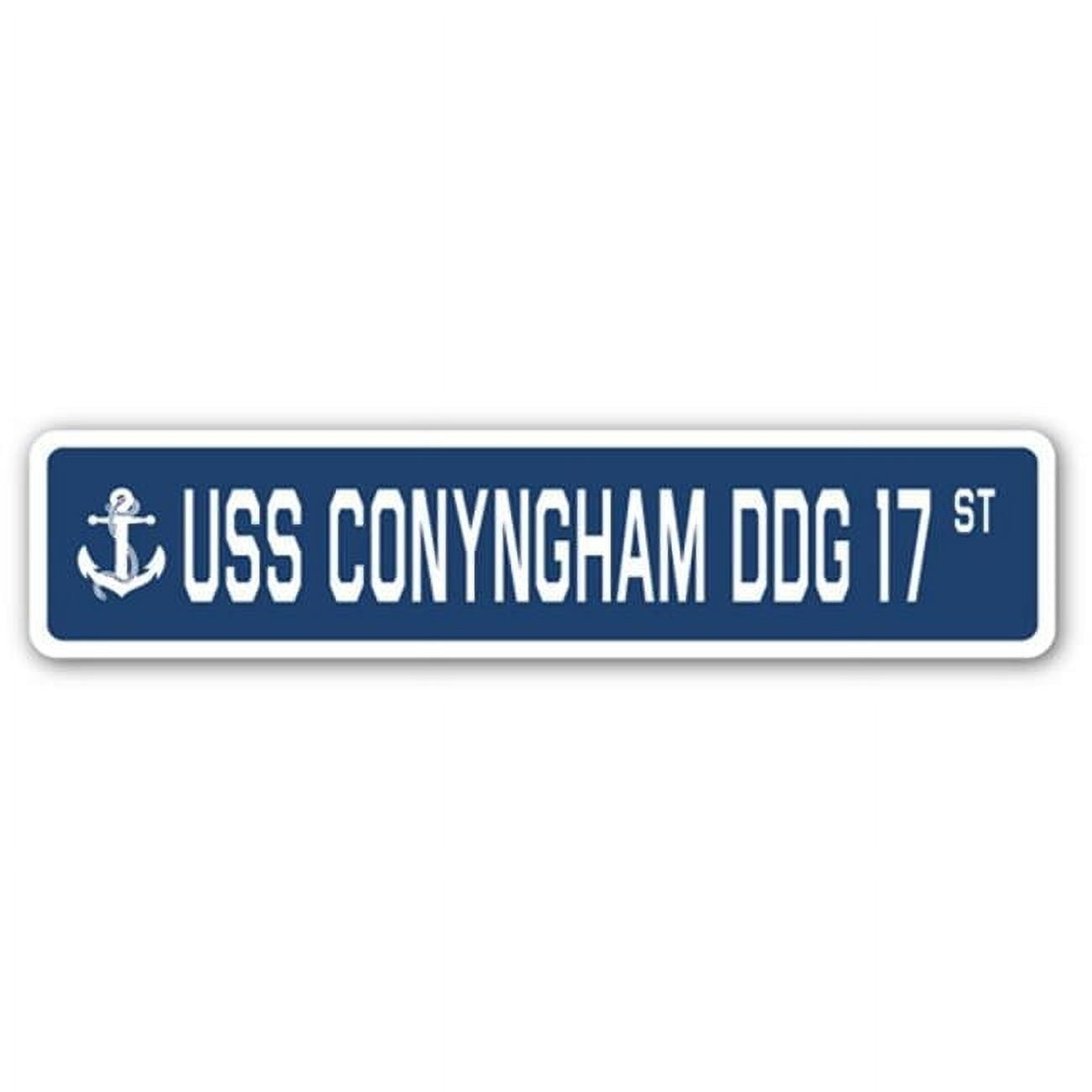 4 x 18 in. A-16 Street Sign - USS Conyngham DDG 17 - Walmart.com