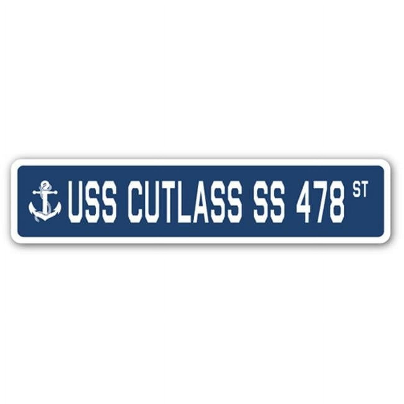 4 x 18 in. A-16 Street Sign - USS Cutlass SS 478 - Walmart.com