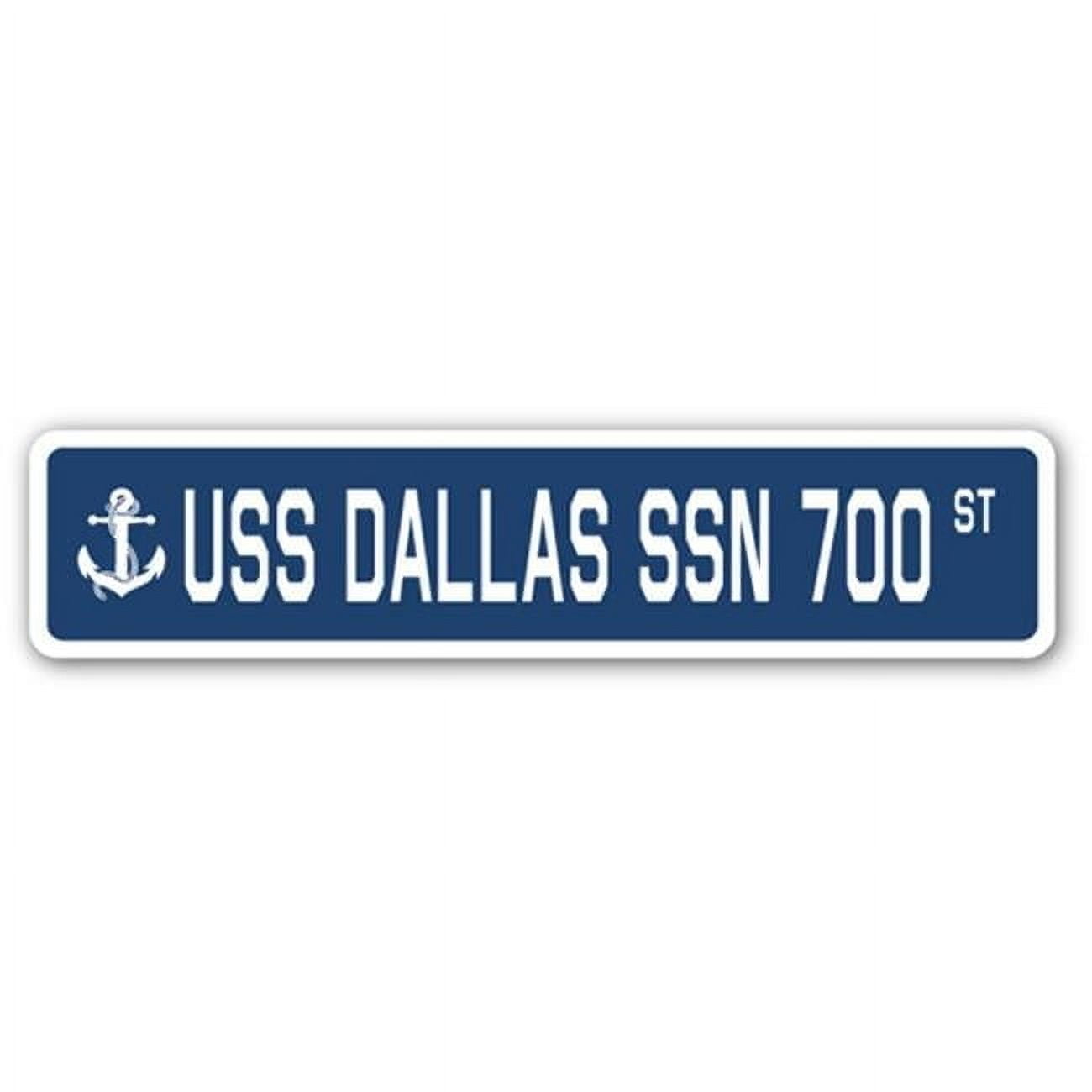 4 x 18 in. A-16 Street Sign - USS Dallas SSN 700 - Walmart.com