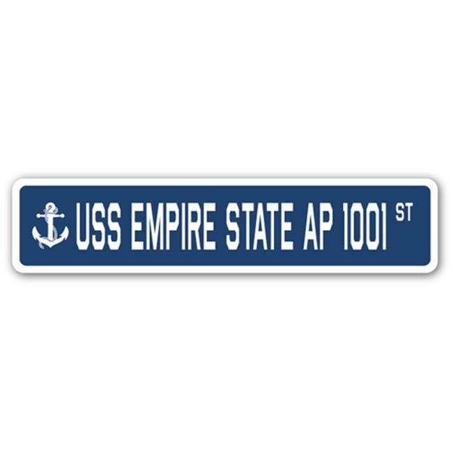 4 x 18 in. A-16 Street Sign - USS Empire State AP 1001 - Walmart.com