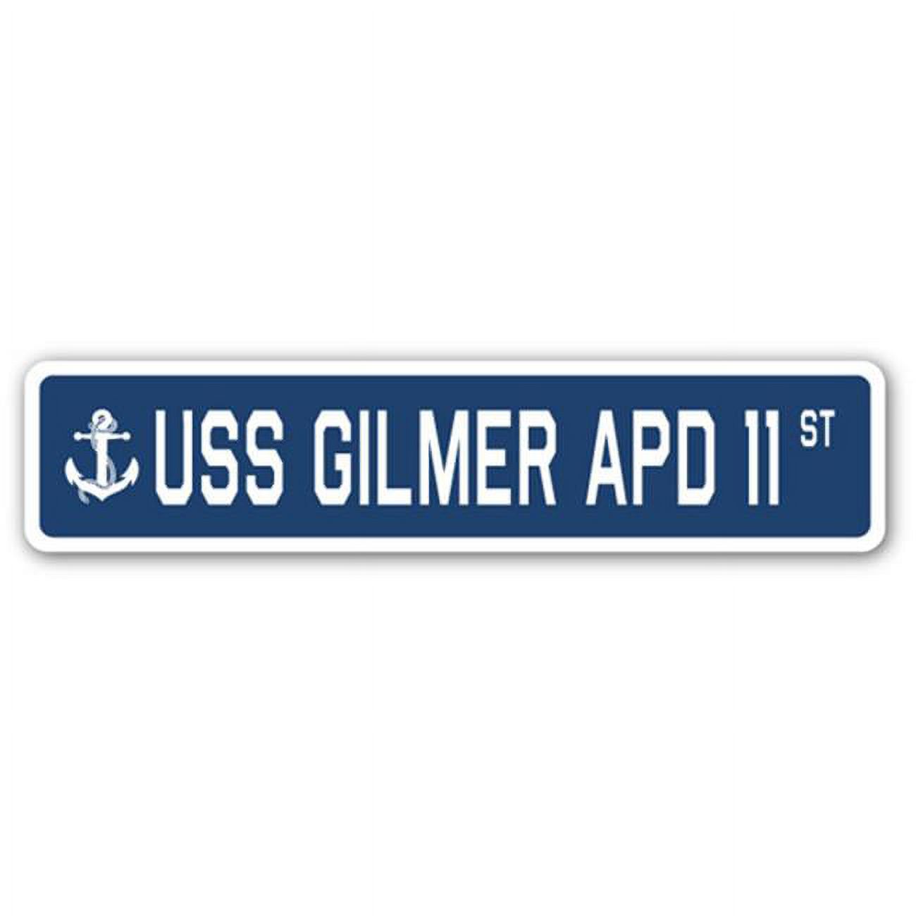 4 x 18 in. A-16 Street Sign - USS Gilmer APD 11 - Walmart.com